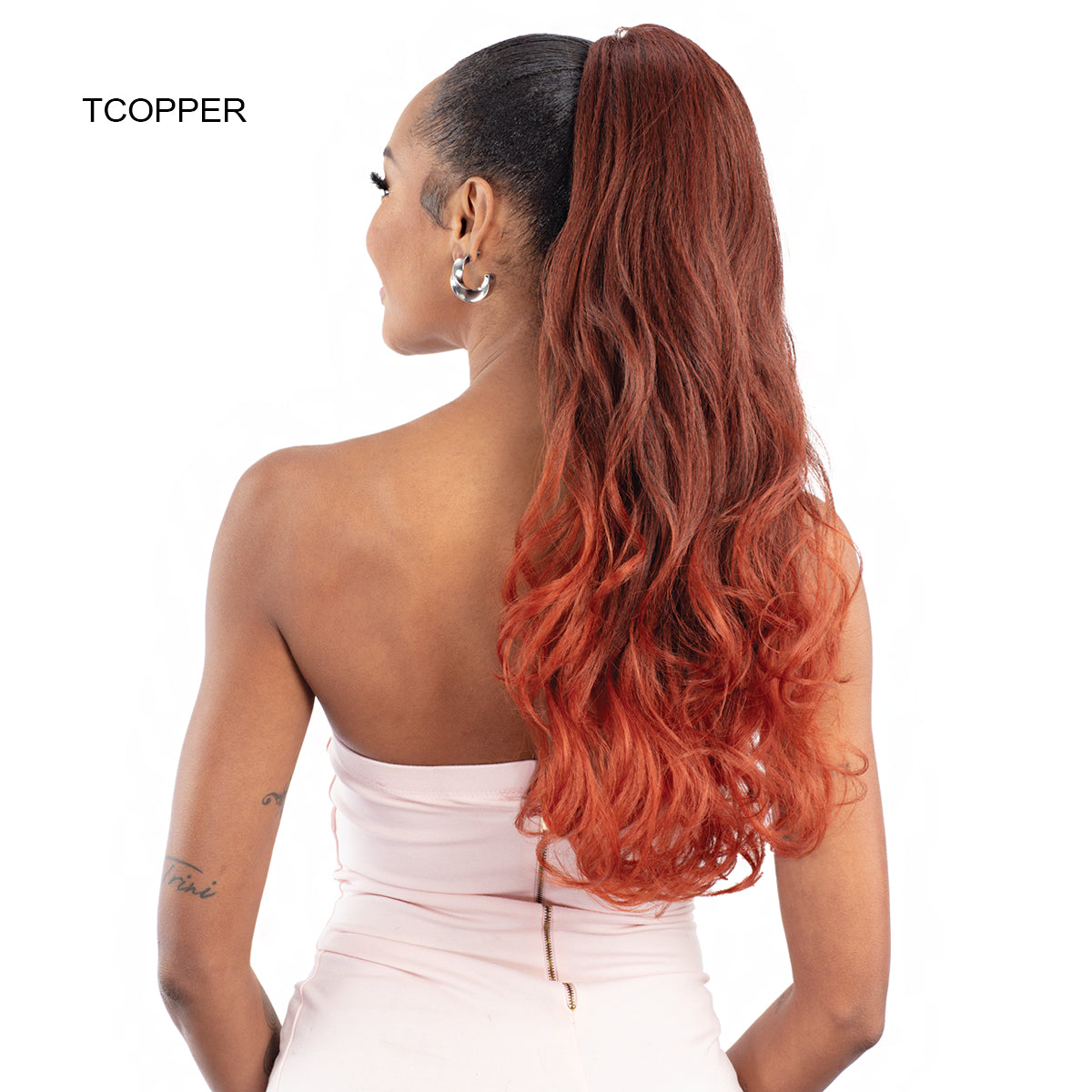 Freetress Equal Lite Drawstring Ponytail GLAM SWIRL 22 :: WigTypes.com