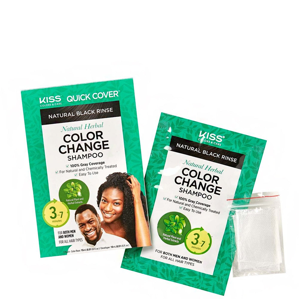KIss Quick Cover Color Change Shampoo - Natural Black Rinse :: WigTypes.com