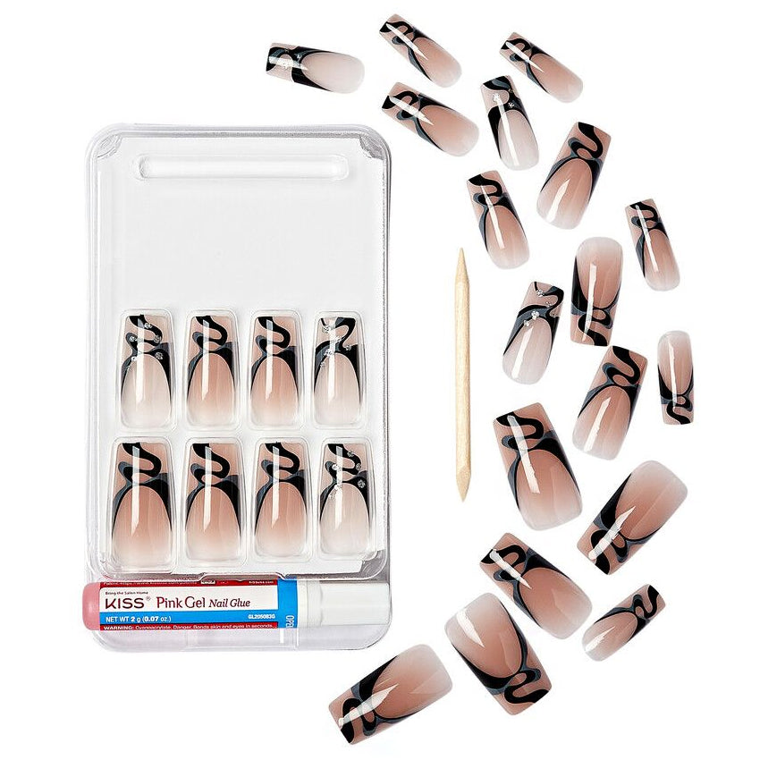 Kiss GDXX Gold Finger Trendy The Hottest Trend Design 24 Nails ...