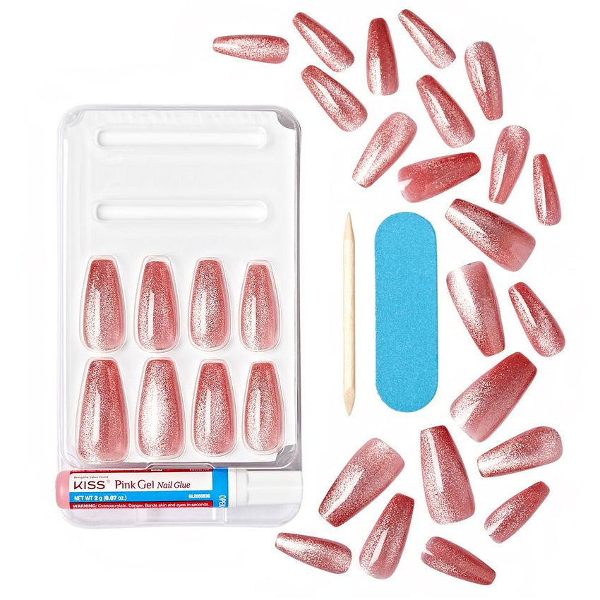 Kiss VFXX Fantasy Magnetic Velvet Effect Gel 28 Nails :: WigTypes.com