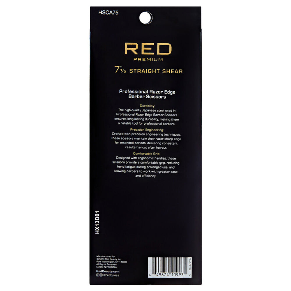 Red Premium HSCA75 Straight Hair Shear 7 1/2 :: WigTypes.com