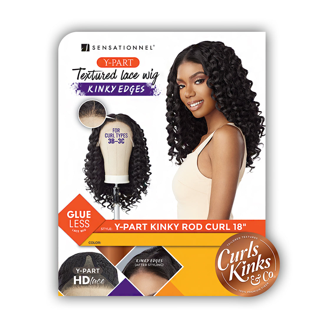Sensationnel Curls Kinks & Co Lace Wig Y PART KINKY ROD CURL 18 ...