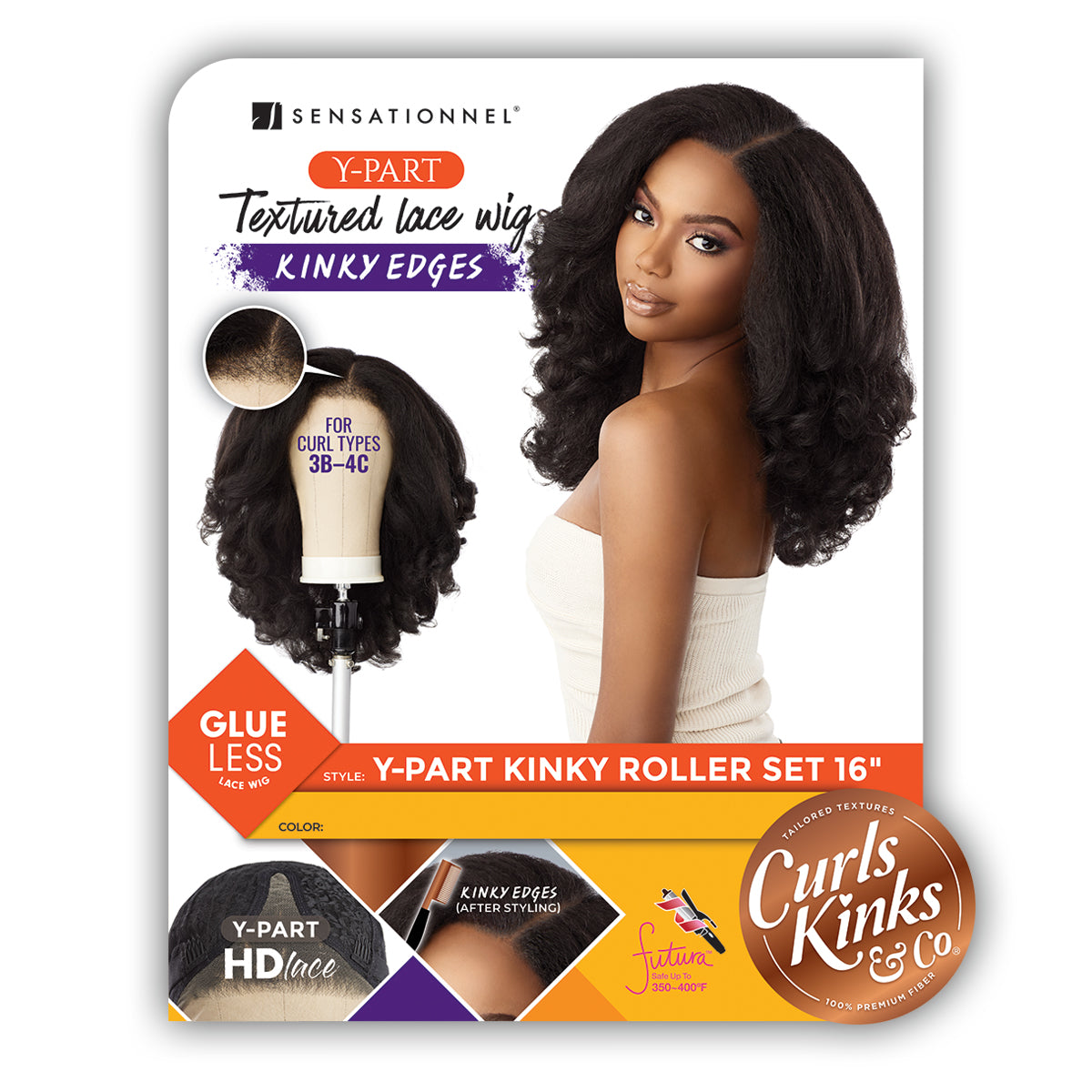 Sensationnel Curls Kinks Co Lace Wig Y PART KINKY ROLLER SET 16 ...