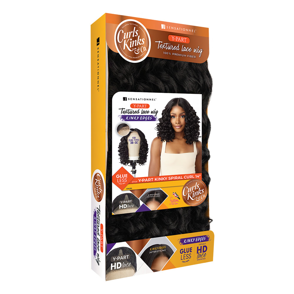 Sensationnel Curls Kinks & Co Lace Wig Y PART KINKY SPIRAL CURL 14 ...