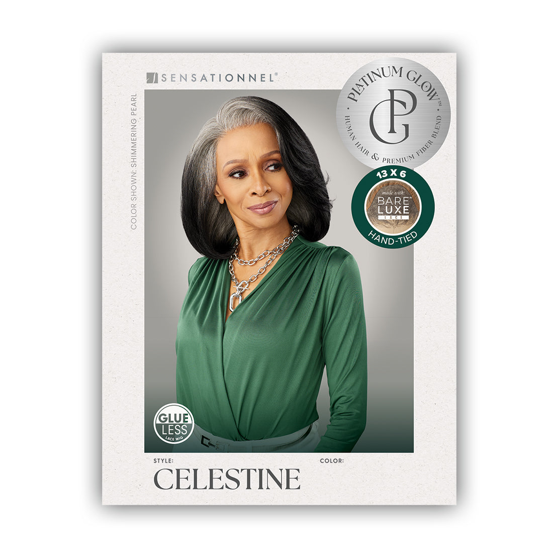 Sensationnel Platinum Glow 13x6 Lace Wig CELESTINE :: WigTypes.com