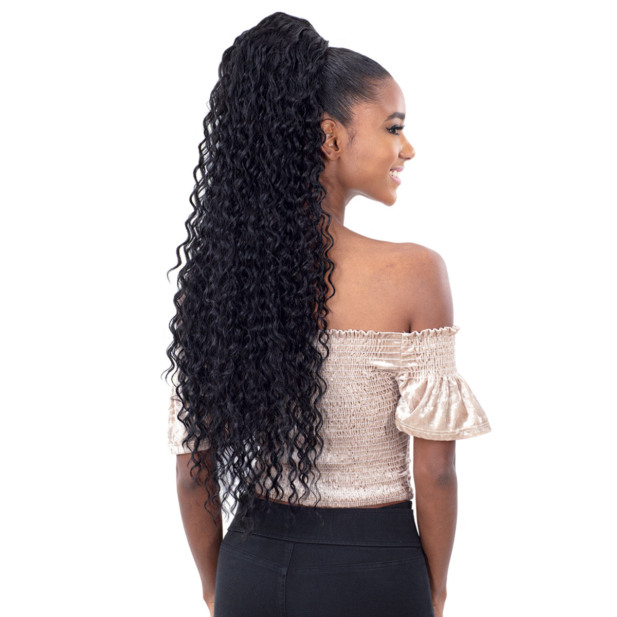 Organique Synthetic Hair Ponytail - BEACH CURL 28 :: WigTypes.com
