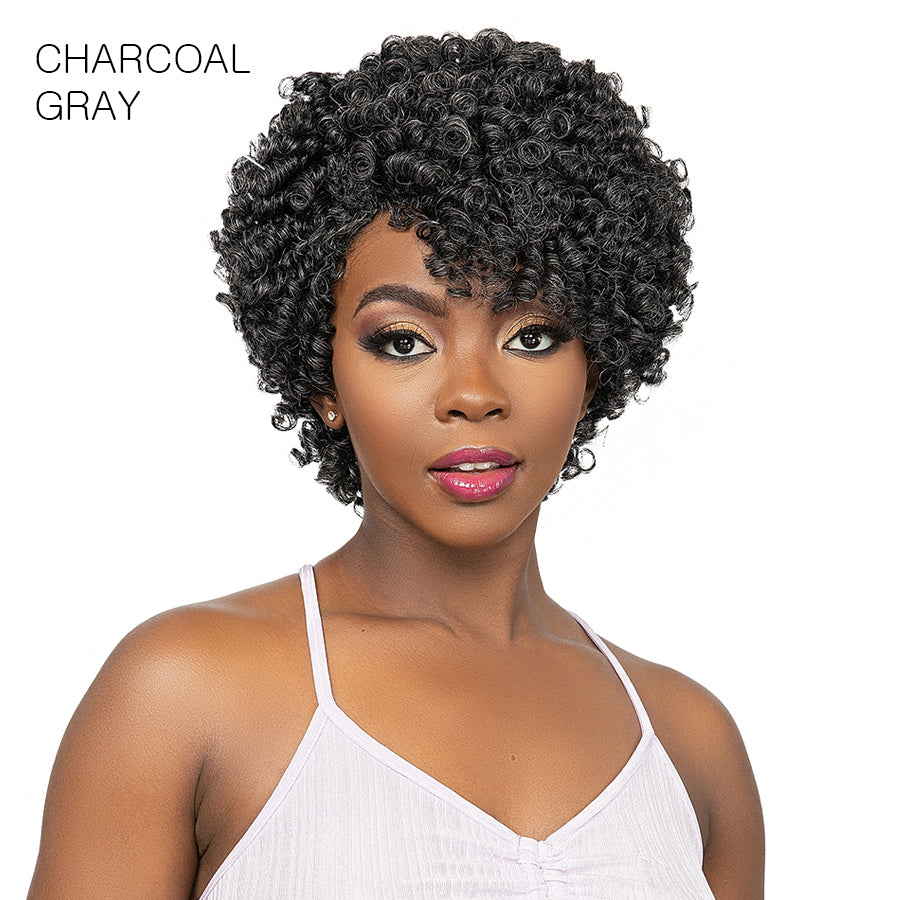 Janet Collection Natural Curly Synthetic Hair Wig - AFRO FIBY ...