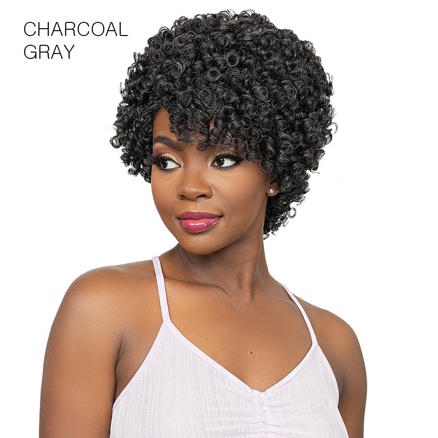 Janet Collection Natural Curly Synthetic Hair Wig - AFRO FIBY ...