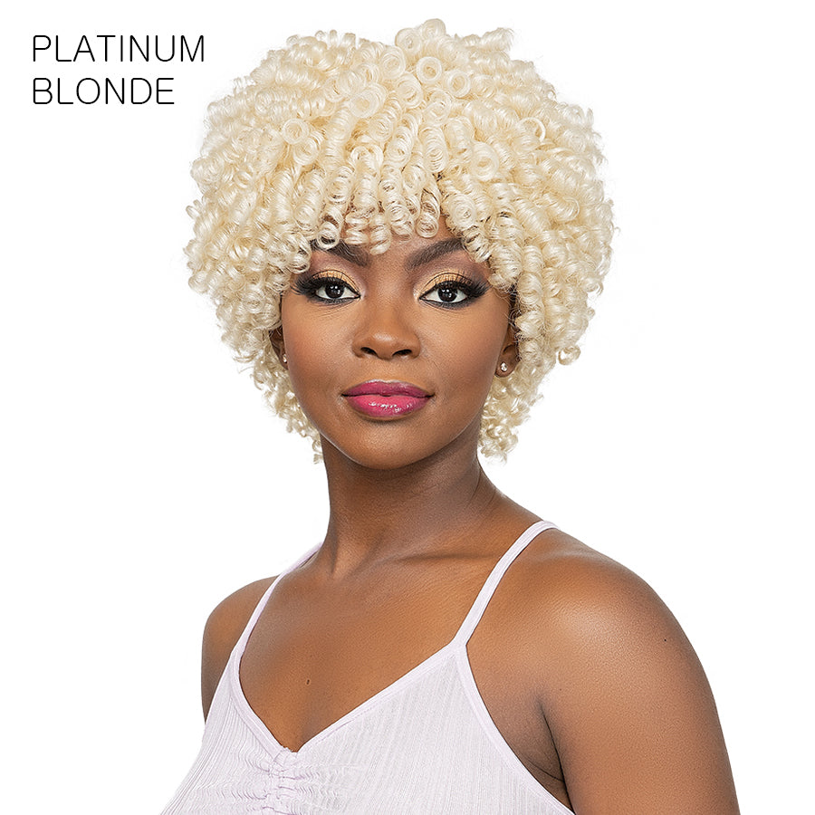 Janet Collection Natural Curly Synthetic Hair Wig - AFRO FIBY ...