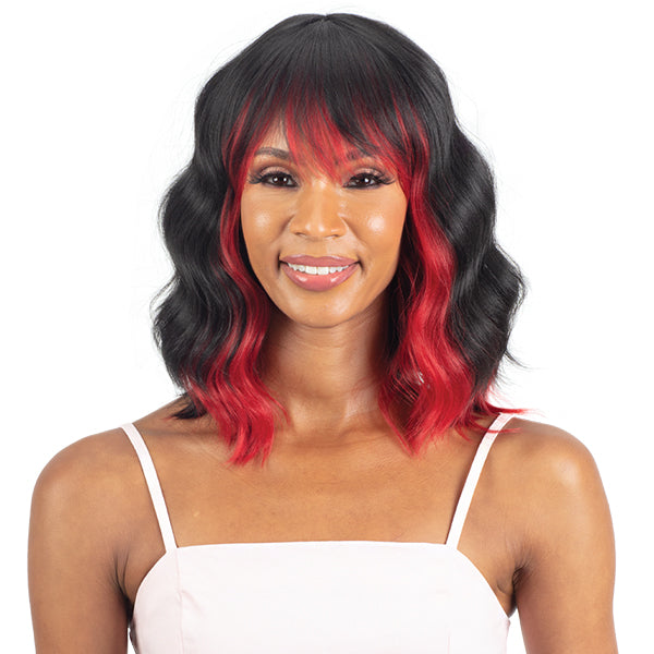 Mayde Beauty Human Hair Blend Mocha Wig - DELIGHT :: WigTypes.com
