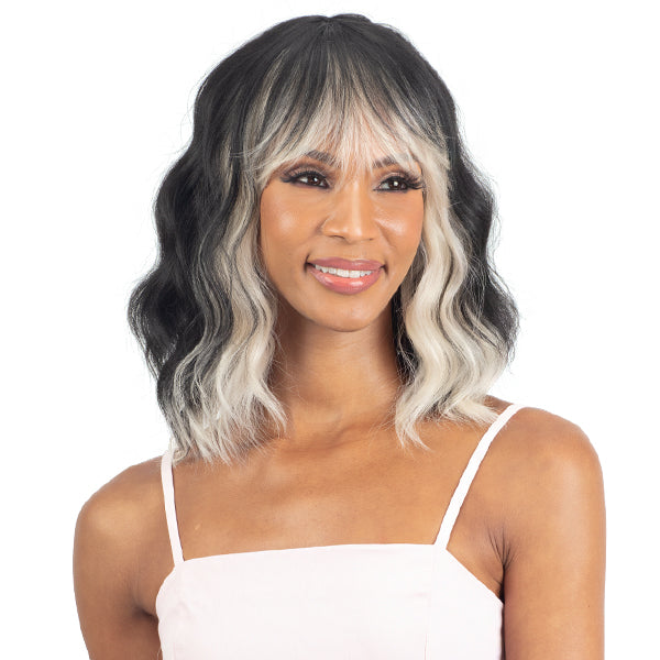 Mayde Beauty Human Hair Blend Mocha Wig - DELIGHT :: WigTypes.com