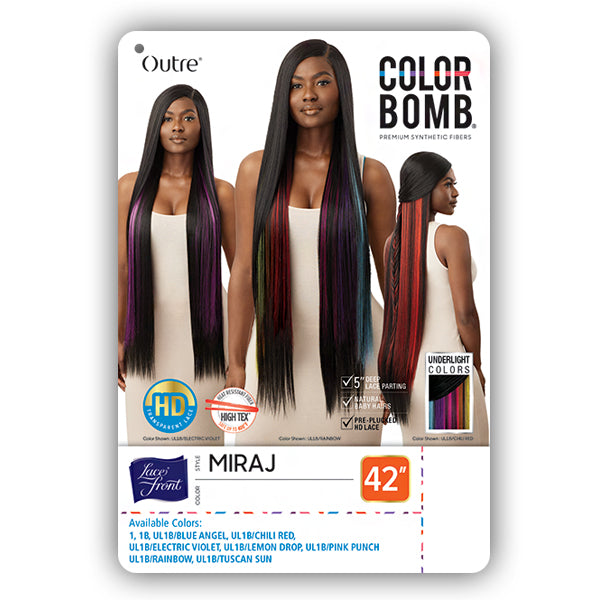Outre Color Bomb Synthetic Hair HD Lace Front Wig - MIRAJ :: WigTypes.com