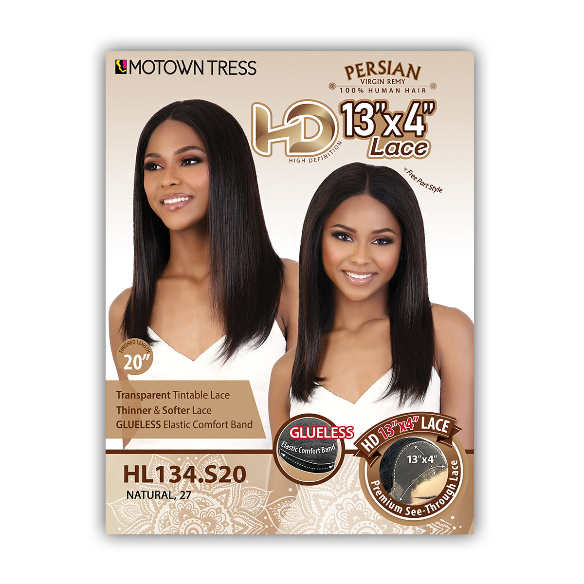 Motown Tress 100 Persian Virgin Remy 13x4 Hd Lace Wig Hl134 S20
