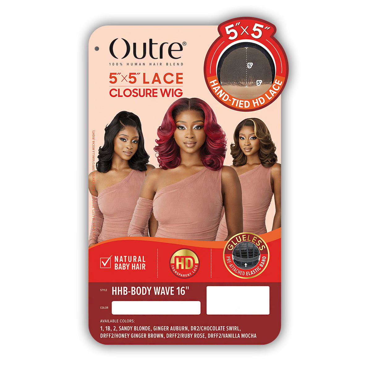 Outre 5x5 Lace Closure Wig HHB BODY WAVE 16 :: WigTypes.com