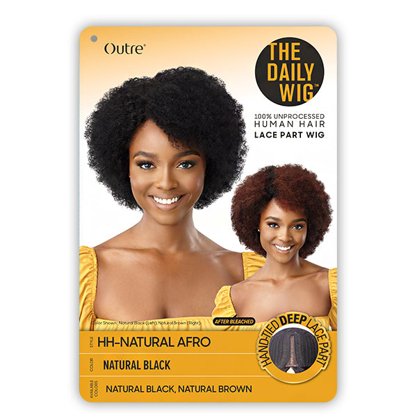 Outre The Daily Wig 100% Human Hair Lace Part Wig - HH NATURAL AFRO ...