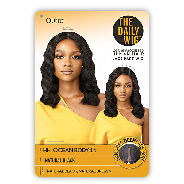 Outre The Daily Wig 100% Human Hair Lace Part Wig - HH OCEAN BODY 16 ...