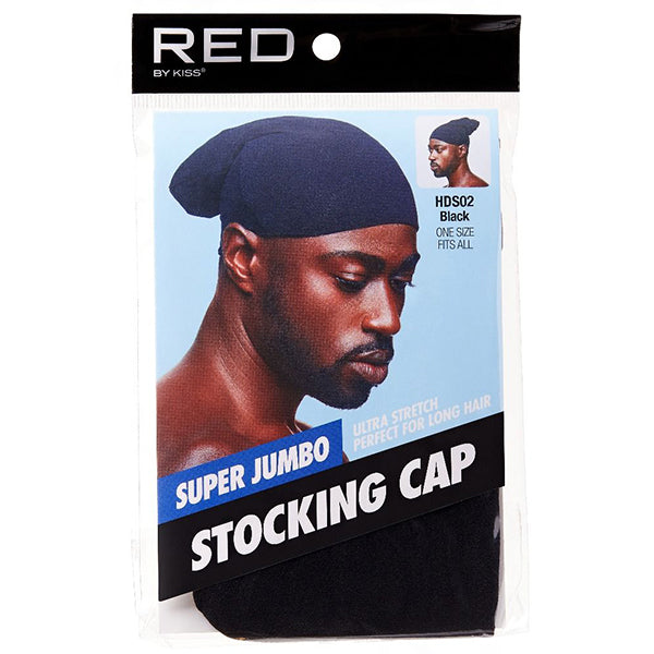 Red by Kiss HDS02 Super Jumbo Stocking Cap - Fits for long Hair Black ...