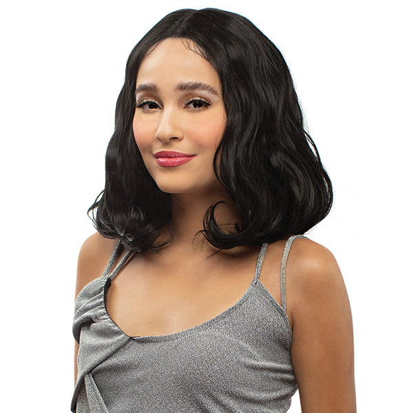 Sensual Human Hair Blend Hybrid Lace Front Wig - HB006 :: WigTypes.com