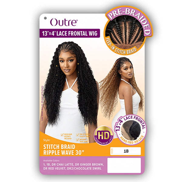 Outre Pre-Braided HD Lace Wig - STITCH BRAID RIPPLE WAVE 30 :: WigTypes.com