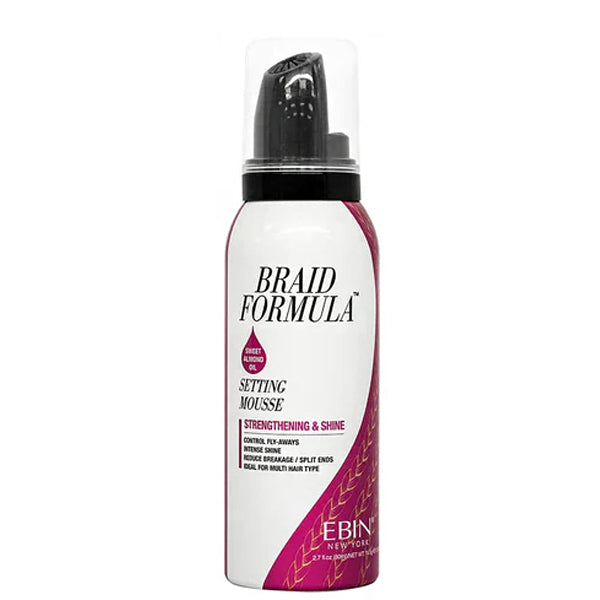 Ebin New York Braid Formula Smoothing & Shine Setting Mousse 2.7oz ...